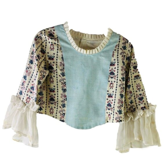 American Vintage | Skirts | Vtg 7s Handmade Floral Frilly Ruffled ...